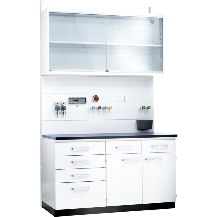 Service wall - high media density for efficient working | Köttermann