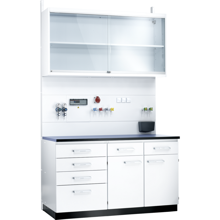 Service wall - high media density for efficient working | Köttermann