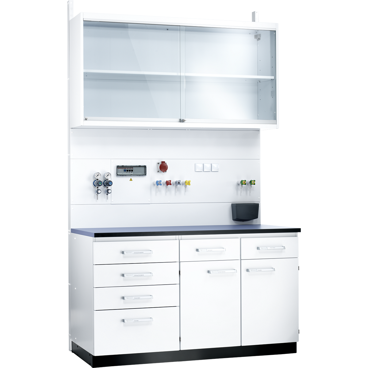 Service wall - high media density for efficient working | Köttermann